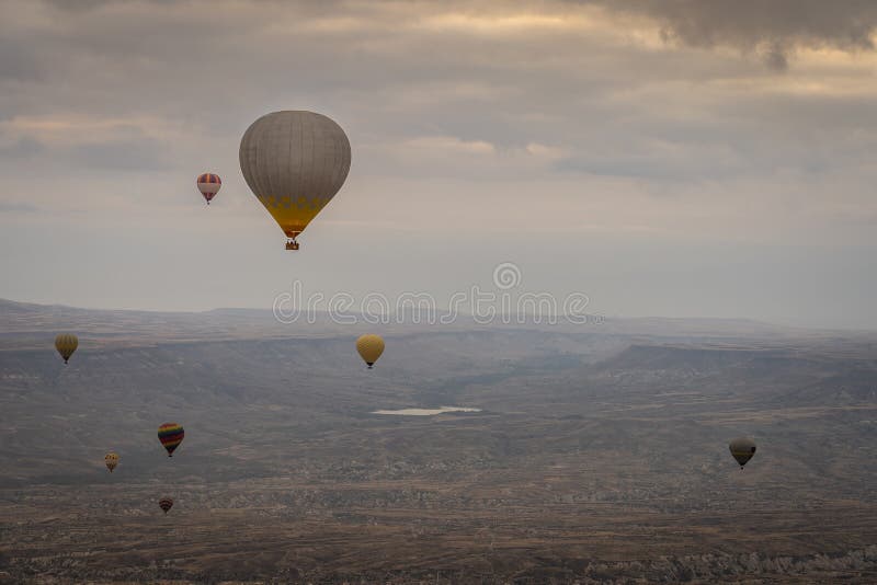 Hot Air Balloon Ride in Capadocia, Turkey Stock Image - Image of ...