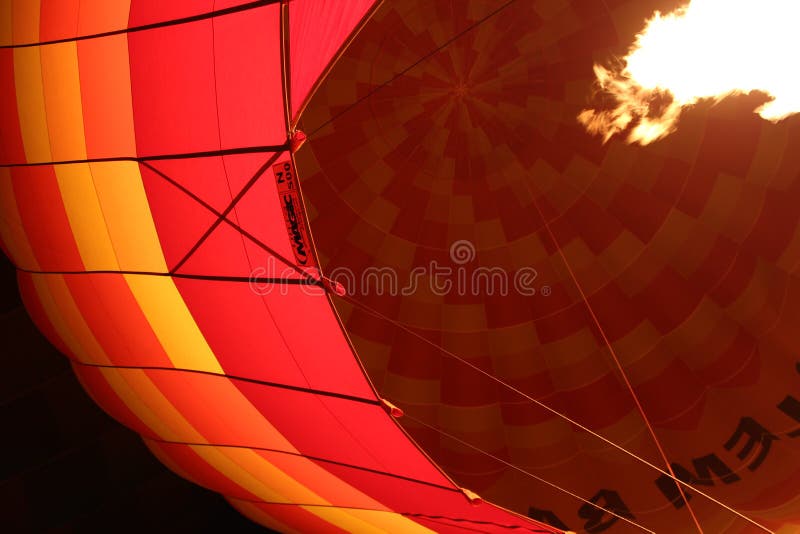 Hot air balloon with fire stock photo. Image of ride - 125142240