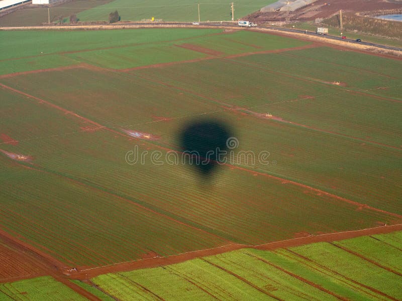 The hot air balloon shadow stock image. Image of airship - 171971867