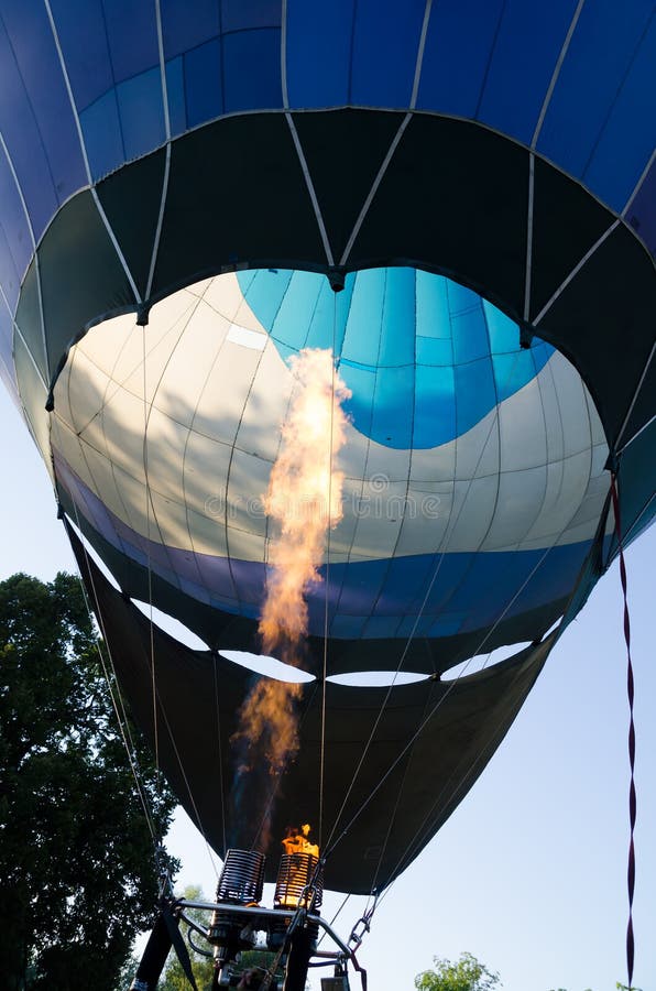 Hot air balloon starting stock photo. Image of start - 37665144