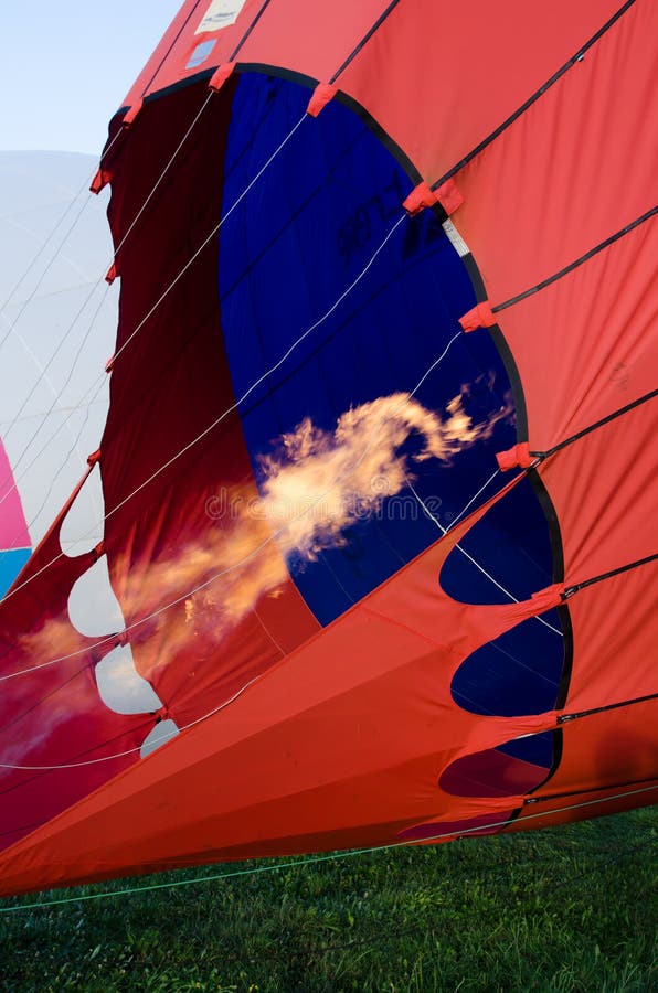 Hot air balloon starting stock photo. Image of flame - 37686628