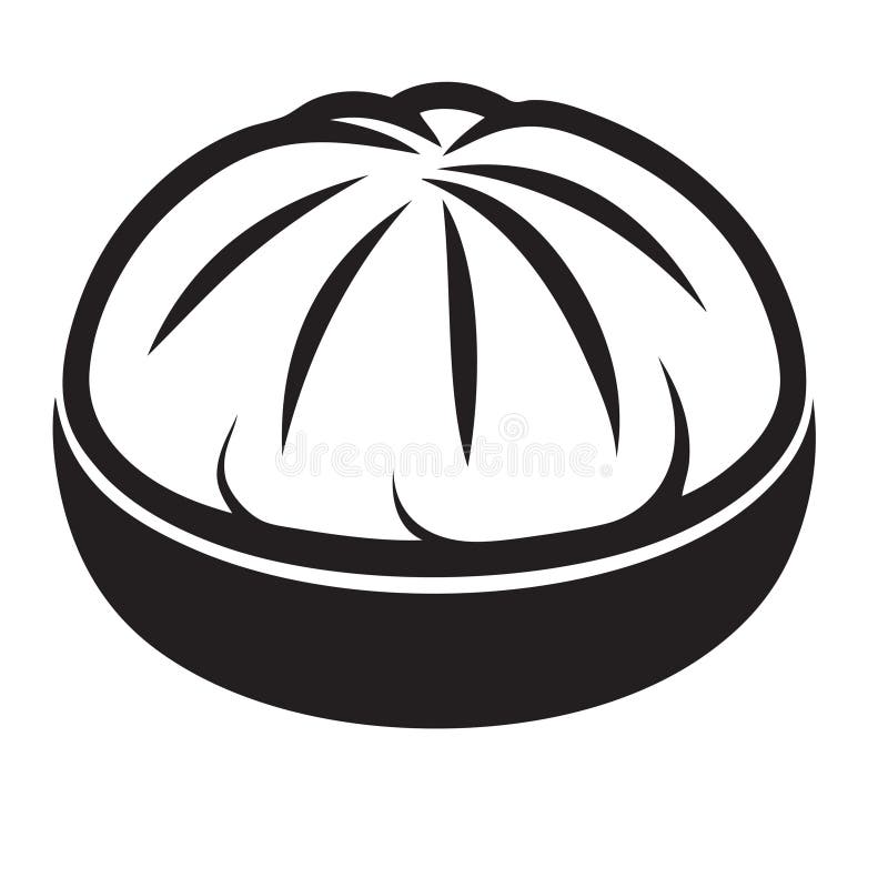 Hot Asian bun Bao stock illustration. Illustration of dumpling - 333732818