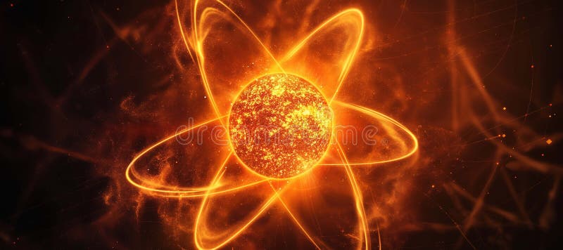 Hot Atomic Energy Light Circle Ball Explosion Background Stock ...