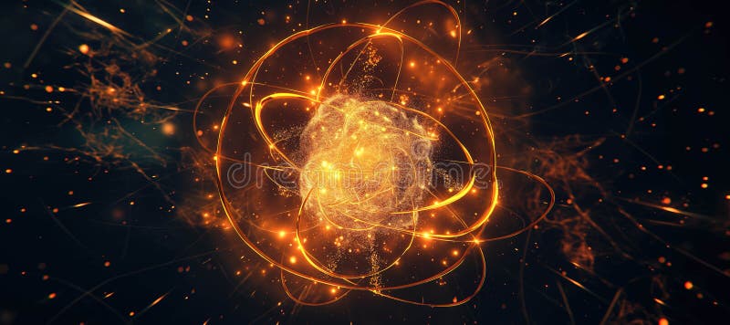 Hot Atomic Energy Light Circle Ball Explosion Background Stock ...