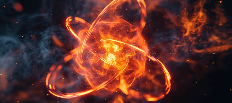 Hot Atomic Energy Light Circle Ball Explosion Background Stock ...