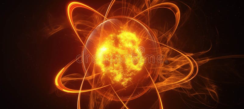 Hot Atomic Energy Light Circle Ball Explosion Background Stock ...