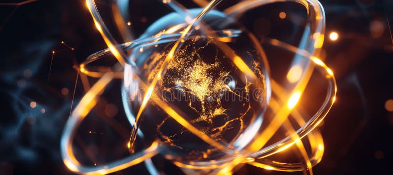 Hot Atomic Energy Light Circle Ball Explosion Background Stock ...