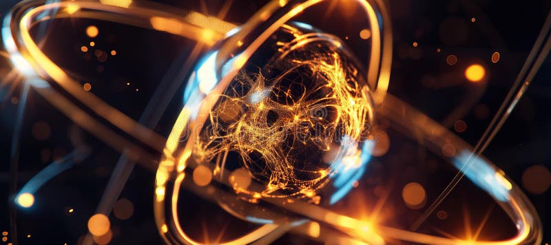 Hot Atomic Energy Light Circle Ball Explosion Background Stock ...