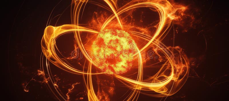 Hot Atomic Energy Light Circle Ball Explosion Background Stock ...