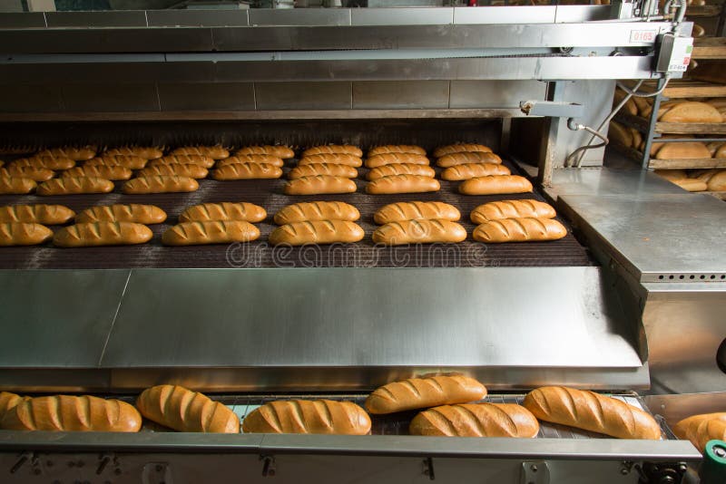 Baked Breads on the Production Stock Image - Image of roll, food: 38344265