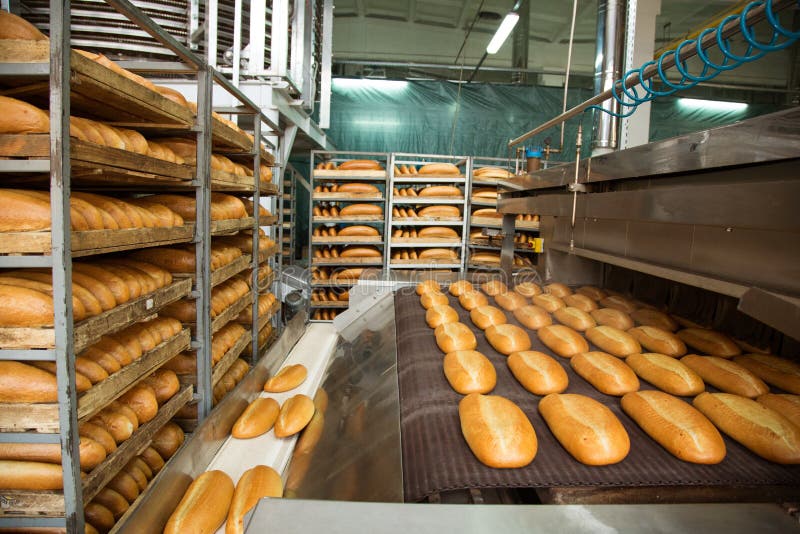 Bread factory production stock image. Image of bake, bread - 17481613