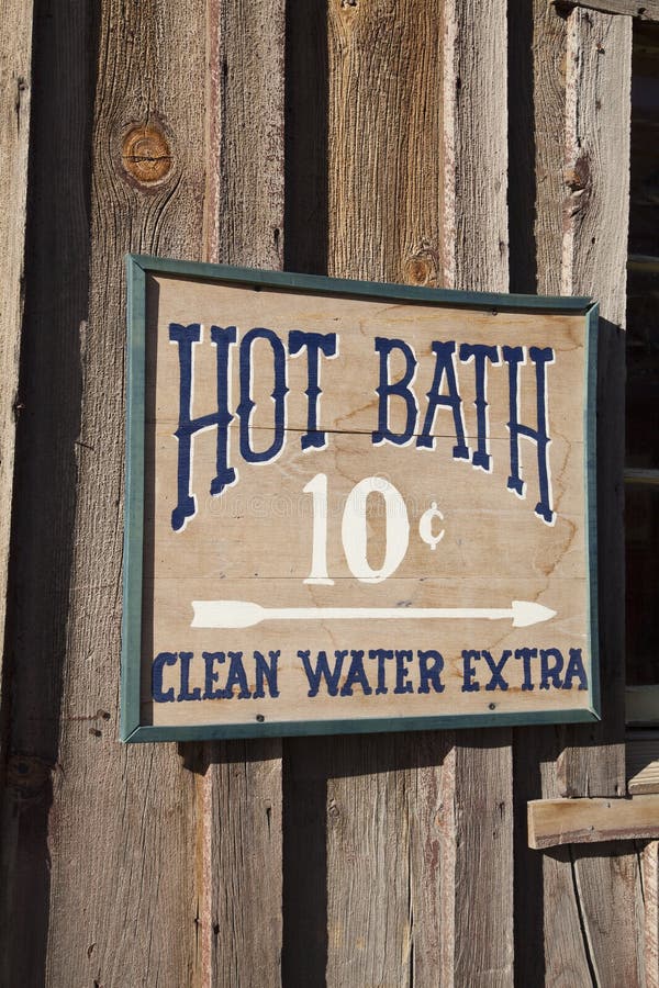 Western Bathhouse Sign stock image. Image of signage - 58063251