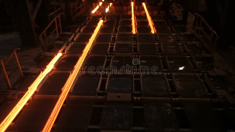 Video: Hot billet continuous casting, strand casting, Hot billet ...