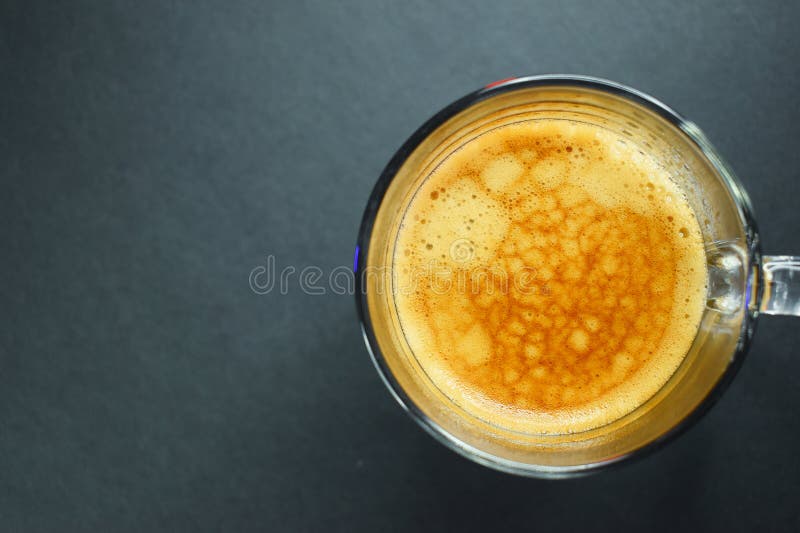 Hot Black Coffee on Black Table, Beverage in the Morning Stock Photo ...