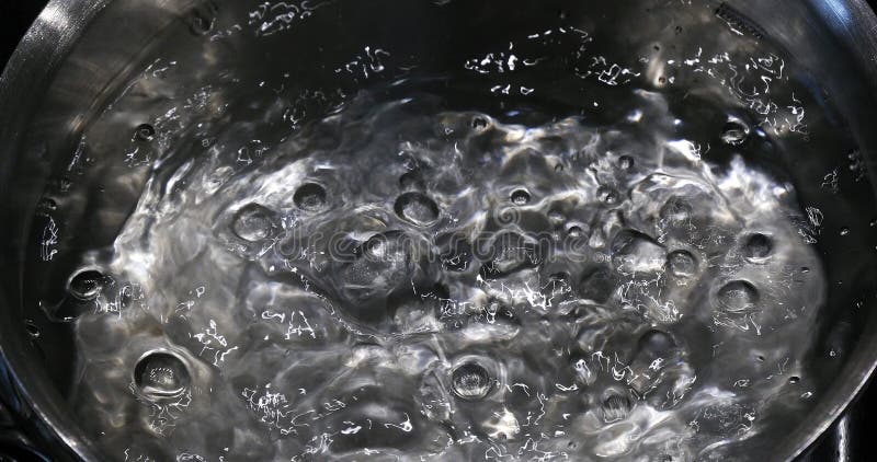Hot Boiling Water in a Saucepan Stock Photo - Image of liquid, motion ...