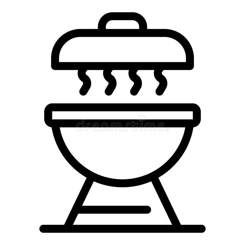 Hot Brazier Icon, Outline Style Stock Vector - Illustration of isolated ...