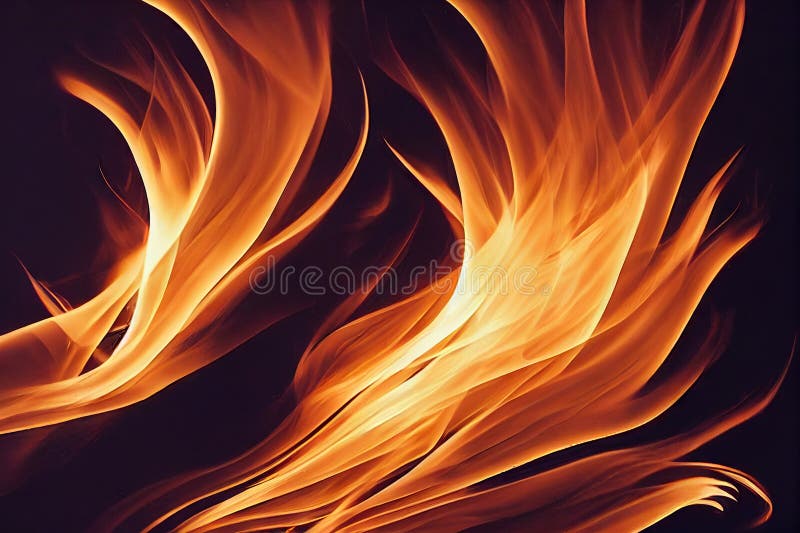 Hot Burning Blaze Fire Flame Rises Up Stock Illustration - Illustration ...
