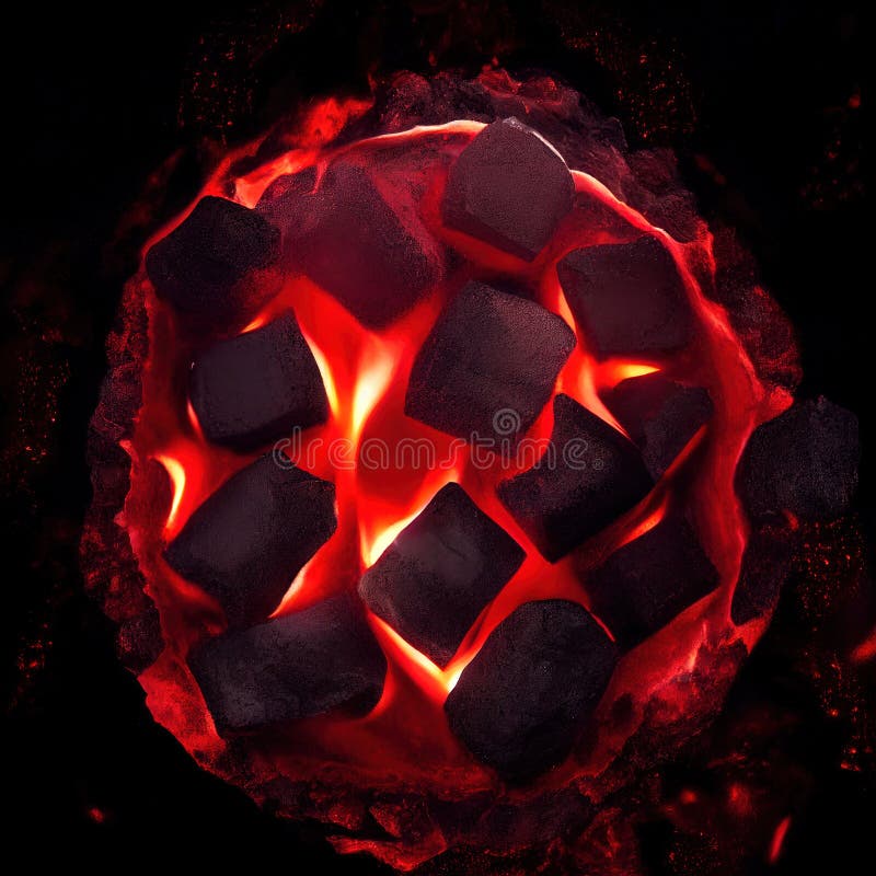 Hot Burning Coals. AI Render. Stock Illustration - Illustration of ...