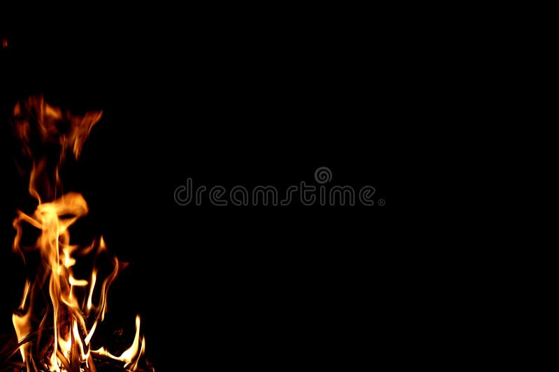 Black Background Fire Element Frame,flame Pattern Stock Image - Image ...