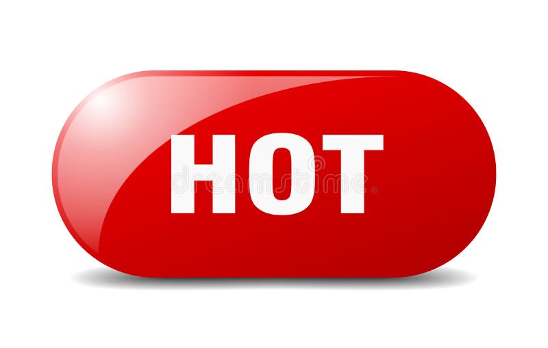 Hot Button. Hot Sign. Key. Push Button Stock Vector - Illustration of ...