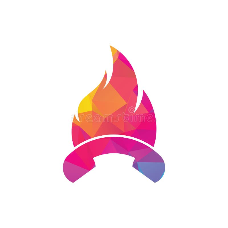 Hot Call Vector Logo Design Concept. Stock Vector - Illustration of ...