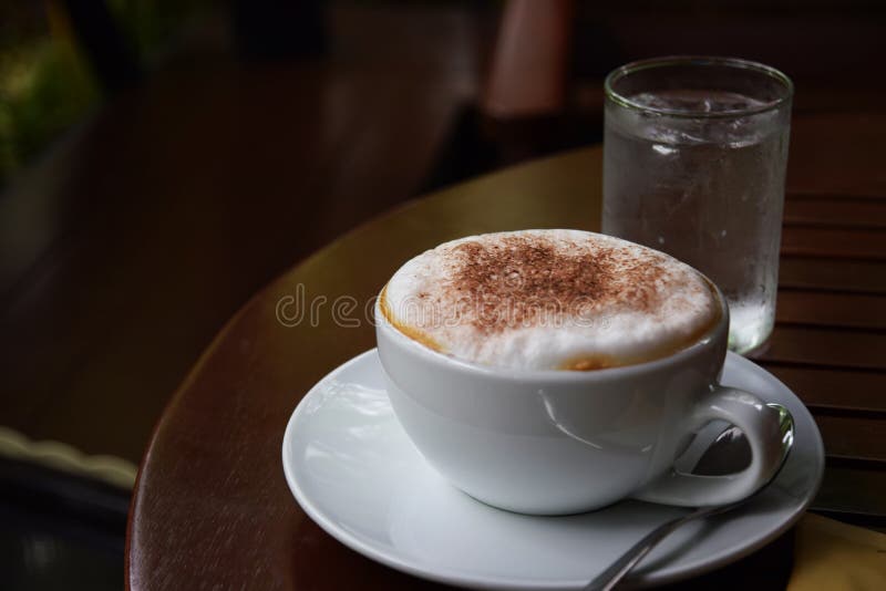 Hot cappuccino stock image. Image of garden, coffee, cappuccino - 77109101