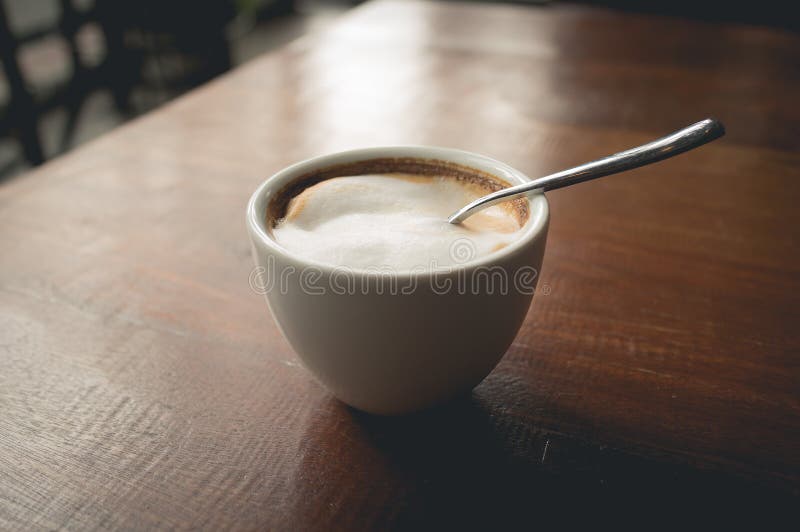 Hot cappuccino coffee stock image. Image of aroma, hipster - 60111215