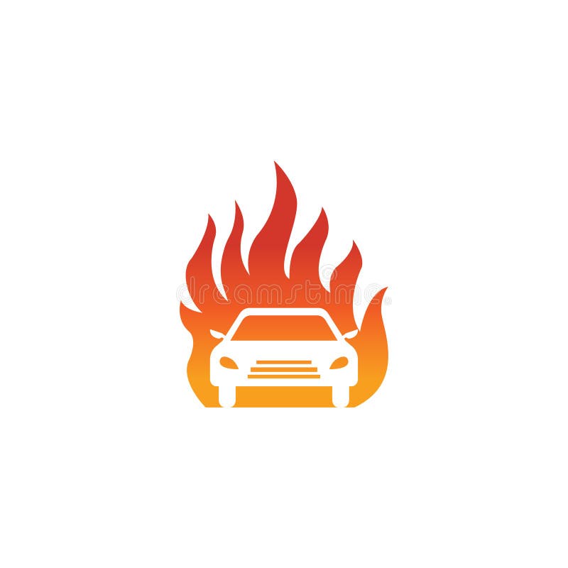 Hot Car Logo Abstract Design Vector Illustration Fire Stock Vector ...