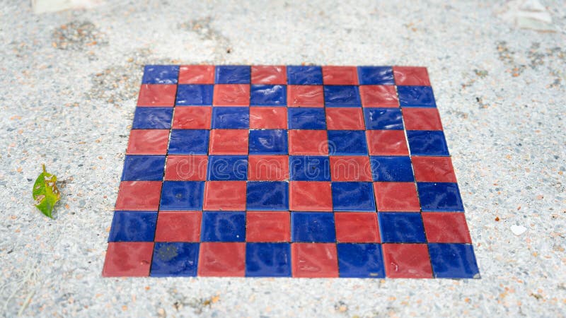 Hot Checkerboard Pattern Blue Alternating Red the Surface is Not Smooth ...