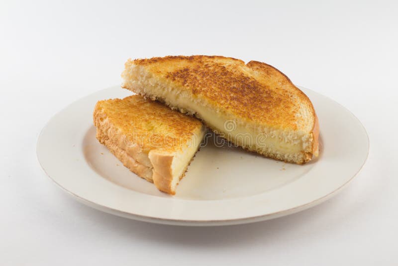 Hot Cheese with Toasted Bread. Stock Image - Image of bread, closeup ...