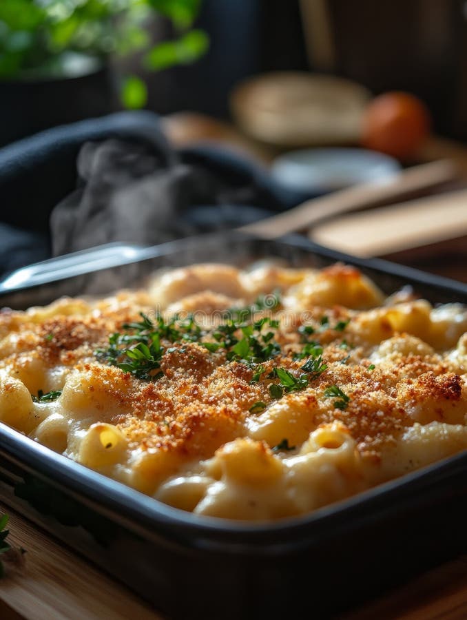 Hot Cheesy Macaroni Cheese Crispy Topping Stock Photos - Free & Royalty ...