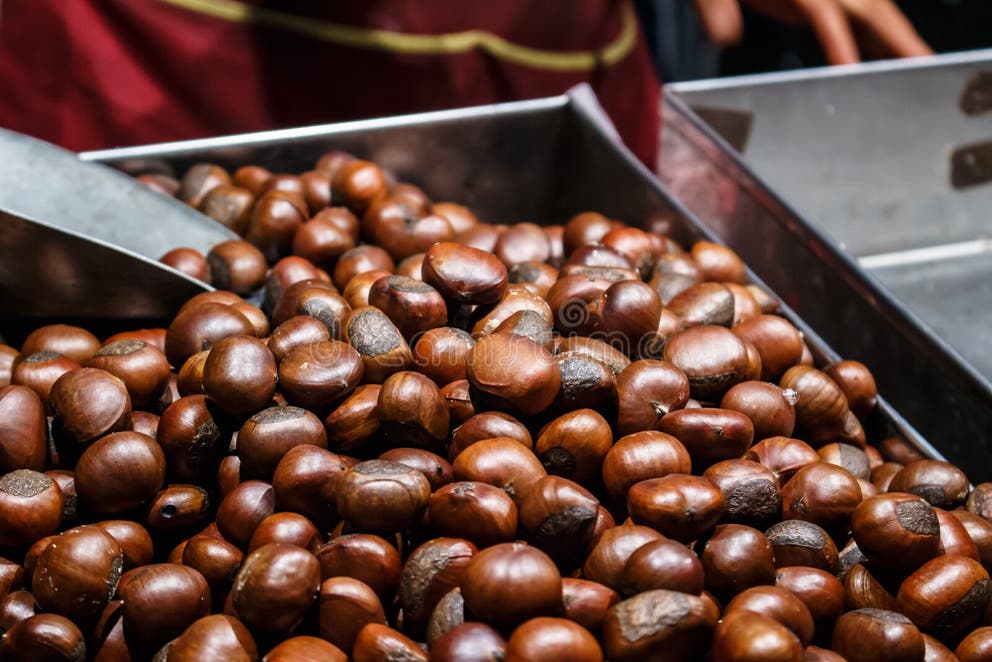 Hot chestnuts stock image. Image of sale, natural, chestnut - 47760187