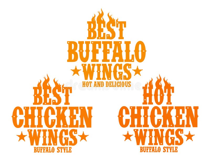 Hot Buffalo Chicken Wing stock vector. Illustration of fire - 20783397