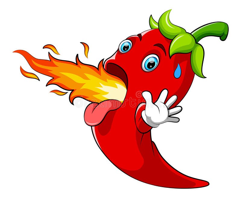 Hot Chili Cartoon Character Stock Vector - Illustration of element ...