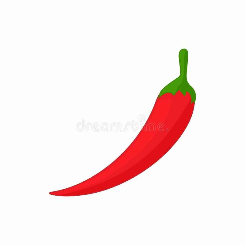 Chili Pepper Icon, Cartoon Style Stock Vector - Illustration of cartoon ...