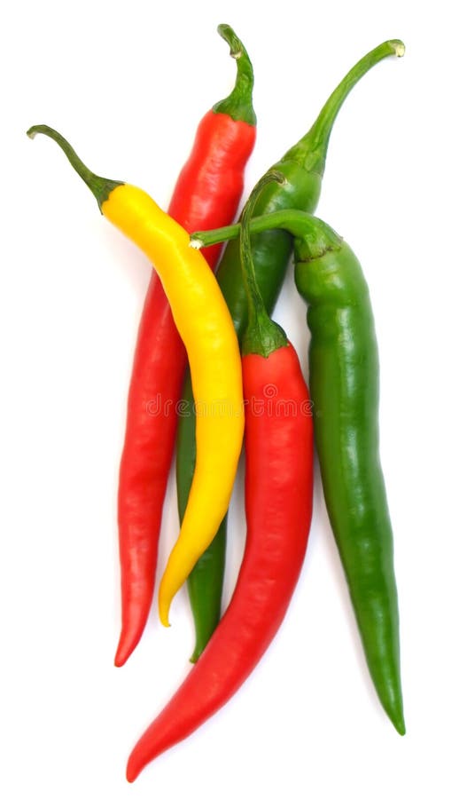 Hot chilli peppers stock image. Image of spice, white - 3601231