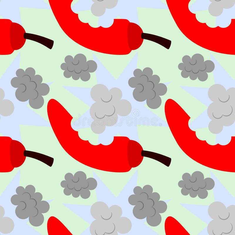 Hot Chilli Seamless Background Design Stock Illustration - Illustration ...