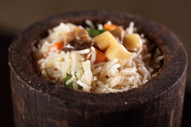 Hot Chinese Rise with Garnish Stock Photo - Image of asian, home: 32784706