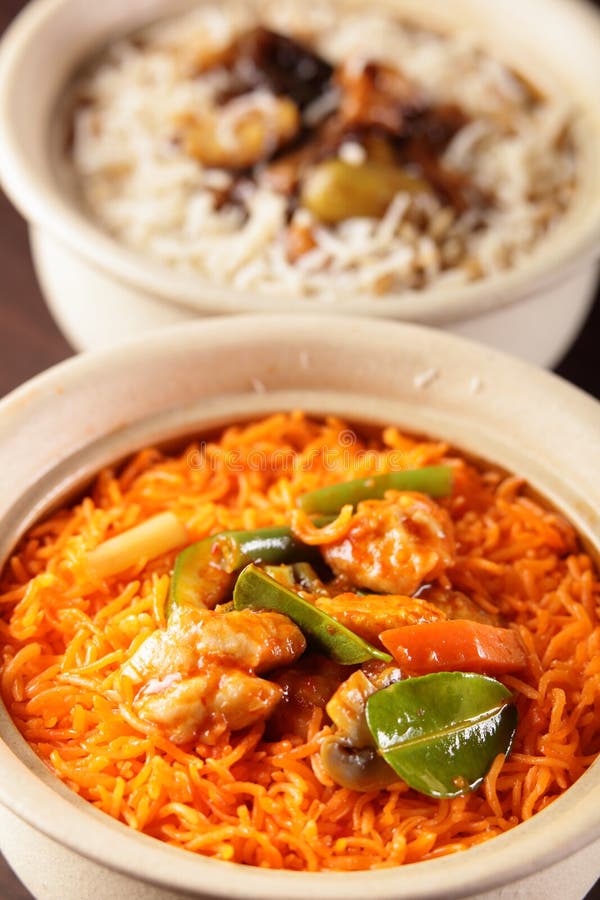 Hot Chinese Rise with Garnish Stock Photo - Image of dish, colorful ...