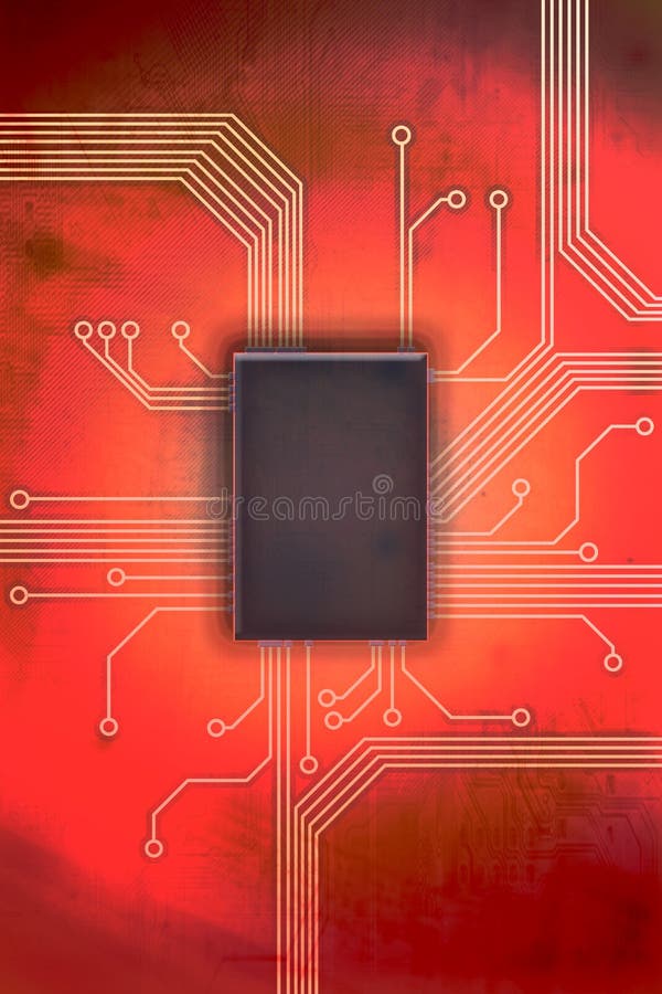 Computer Motherboard with CPU. Circuit Board System Chip with Co Stock ...