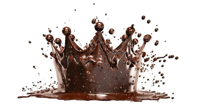Hot Chocolate Crown Splash on Isolated Transparent Png. Generative Ai ...