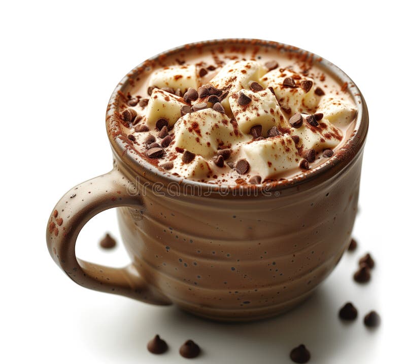 Hot Chocolate in Cup Isolated Stock Illustration - Illustration of ...