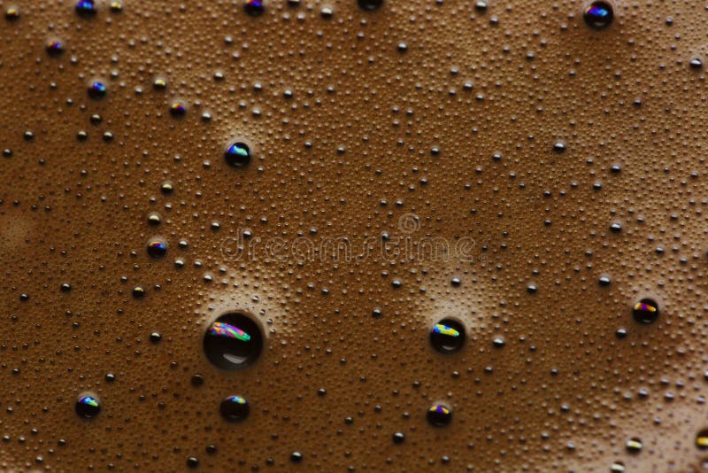 Hot Chocolate Cocoa Drink Close Up Macro Foam Texture. Stock Photo ...