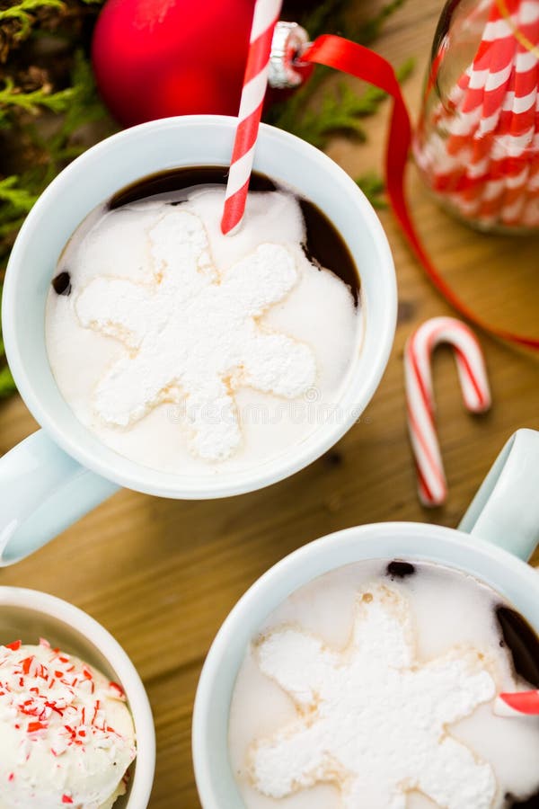Hot chocolate stock image. Image of home, snow, snowflake - 48127829