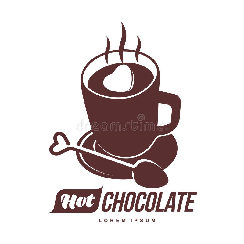Hot Chocolate Logo Template Stock Vector - Illustration of cacao, glass ...