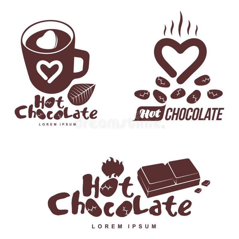 Hot Chocolate Logo Template Stock Vector - Illustration of closeup ...