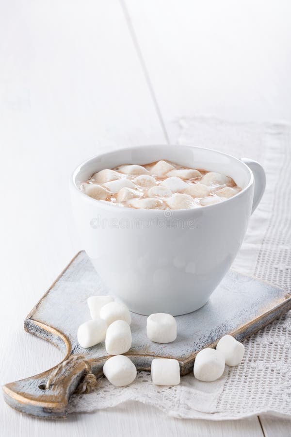 Hot Chocolate with Marshmallow Stock Image - Image of cacao, froth ...