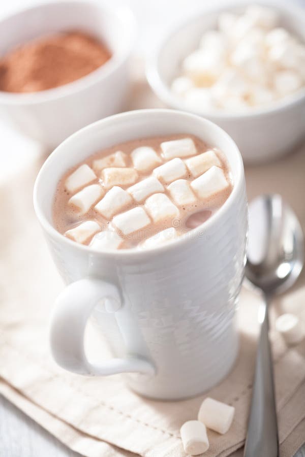 Hot Chocolate with Mini Marshmallows Stock Image - Image of aromatic ...