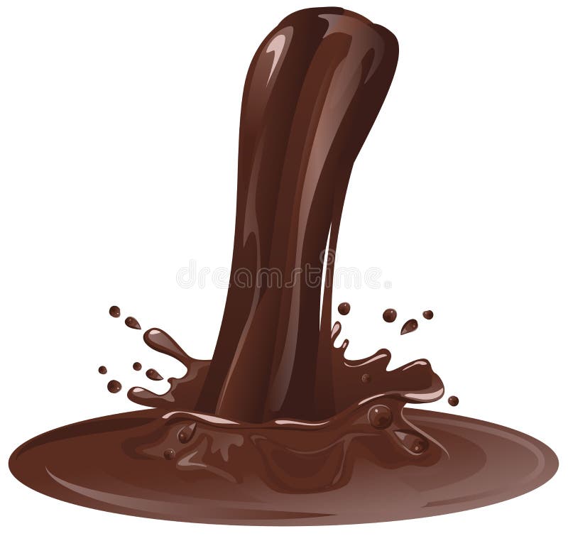 Pouring Milk Splash with Chocolate Vector Stock Vector - Illustration ...