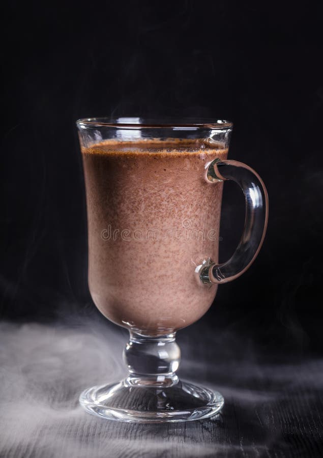 Hot chocolate with smoke stock photo. Image of beverage - 105854360